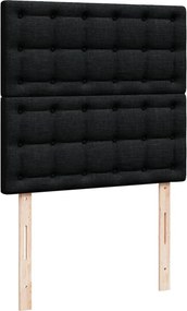 Box spring postel s matrací černá 80 x 200 cm textil 3291123
