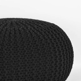 LABEL51 pletený puf GEBREID černá L Color: Black SH-24.063