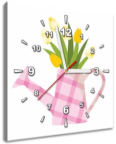 Gario Obraz s hodinami Konve s květinami Rozměry: 30 x 30 cm