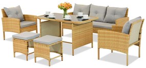 Polyratanový set s béžovými taštičkami Bari Garden Point