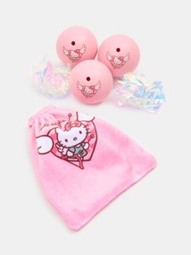 Sinsay - Sada pytlík a míčky pro kočky Hello Kitty 5 pack - pastelová růžová