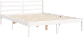 vidaXL Rám postele s čelem 120 x 200 cm masivní dřevo [3193852] Barva: Přírodní