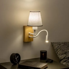 Brilagi - LED Nástěnná lampa NUBILA WOOD 1xE27/25W/230V + LED/3W dub/šedá