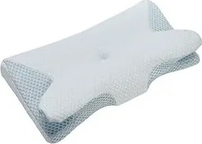 Powerton ERGO LUNIA bílo-světle modrá / Ergonomický polštář / PU pěna