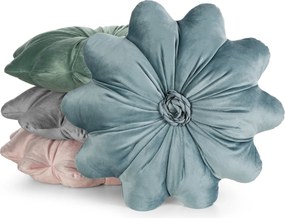 DEKORAČNÍ POLŠTÁŘ FLORES 5 Ø40 CM SVĚTLEMODRÁ