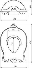 Aqualine Aqualine, DUCK dětské záchodové sedátko, modrá, 366422