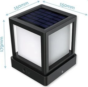 Viking - LED Solární lampa se senzorem LED/1,4W/3,7V IP54 4000K 2000 mAh