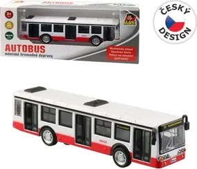 MaDe 10646 Autobus kovový na zpětný chod / 16cm / od 3 let