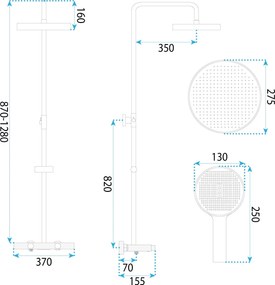 Rea Creo, sprchový set s funkcí bidetové spršky, zlatá matná, REA-P0361
