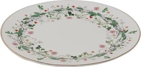 Porcelánový dezertní talířek s květy Flower fields - Ø 21*2 cm