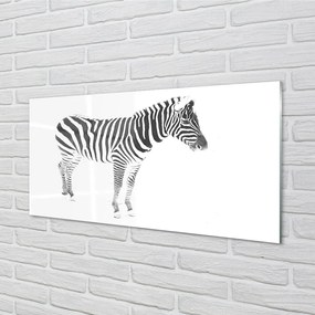 Obraz na skle malované zebra 140x70 cm
