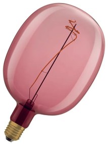 Růžová balónová LED stmívatelná žárovka E27 4,5 W VINTAGE, teplá bílá