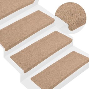 Samolepicí podložky na schody 30 ks Béžová 65x24,5x3,5 cm 3365898