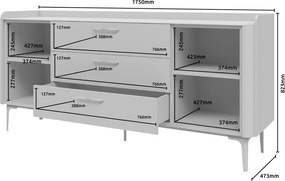 Komoda AIR - K23/AI - Pepper bílá lak mat