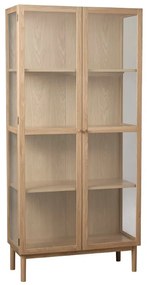 Designová vitrína Dallan 190 cm přírodní dub