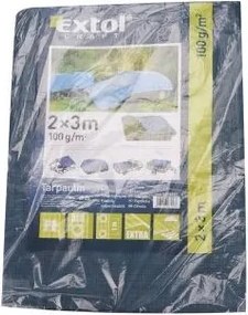 Plachta PE nepromokavá středně silná 100g/m2, 4x5m EXTOL CRAFT