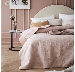 Elegantní přehoz na postel pudrově růžové barvy 170 x 210 cm