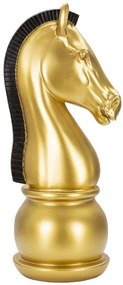 Socha koně CAVALLO ORO E NERO 18,5X50 cm