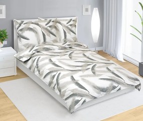 Bellatex Krepové povlečení Šedá,Bílá 140x220 cm, 70x90 cm
