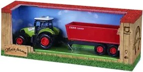 RAPPA Traktor plastový se zvukem a světlem s červenou vlečkou / od 3 l
