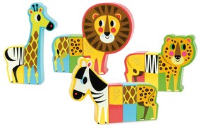 Vilac Dřevěné puzzle Veselé safari