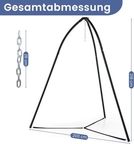 Costway Rám závěsného křesla s rámem stativu pro závěsné křeslo Rám závěsného