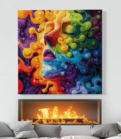 Obraz na plátně - Pestrobarevná svůdná krása FeelHappy.cz Velikost obrazu: 140 x 140 cm