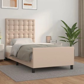 Rám postele s čelem cappuccino 80 x 200 cm umělá kůže 3125542