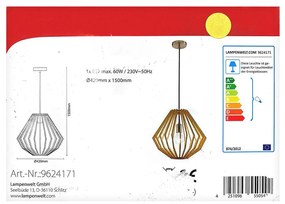 Lindby Lindby - Lustr na lanku SIGGIE 1xE27/60W/230V LW1018