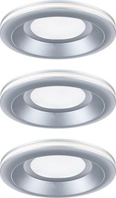 P 92250 LED vestavné svítidlo Sormus 3ks sada IP65 kruhové 100mm 3x4,8W / 1,5W / 230V 3000K matný chrom - PAULMANN