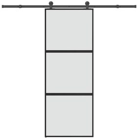 Posuvné dveře s kováním 76x205 cm tvrzeného sklo a hliník 3332938