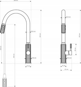Gamma Lux, vysoká dřezová baterie, zlatá matná, GMA-BLX-BGD
