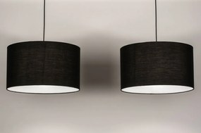 Závěsné designové černé svítidlo nad stůl Duo Nero Unima and Nero