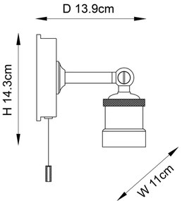 Endon 95505 -Koupelnové nástěnné svítidlo MILLER 1xE27/6W/230V IP44 lesklý chrom