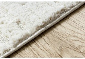 koberec SEVILLA AC53B pruhy bílá střapce, Berber, Maroko, Shaggy velikost 180x270 cm | krásné koberce cz