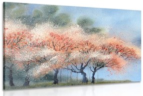 Obraz kvetoucí stromy v akvarelovém provedení Varianta: 90x60