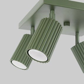 Sollux Lighting Stropní svítidlo KARBON 4 olivově zelené
