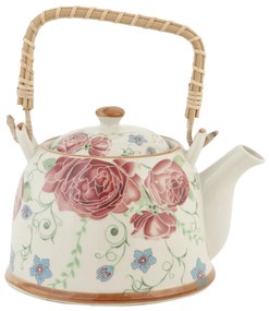 Konvička se sítkem pivoňky - 17*14*12 cm / 0,7L