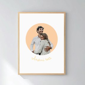Personalizovaný magický fotoobraz v rámu - 30x40 - výřez fotky na podkladu