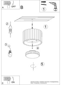 Sollux  SL.1792 - Bodové svítidlo AURA 1xGX53/10W/230V 6 cm krémová