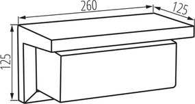 Kanlux 45816 - Venkovní nástěnné svítidlo LERTO 1xE27/15W/230V IP54 černá