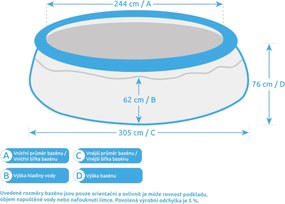 Intex | Bazén Tampa 3,05x0,76 m s kartušovou filtrací a příslušenstvím | 19900029