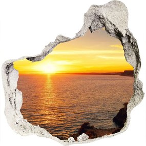 Wallmuralia Nálepka fototapeta na zeď Západ slunce moře 75x75 cm