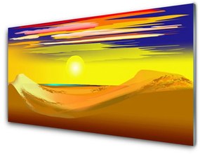 Obraz na skle Poušť Šlunce Umění 100x50 cm