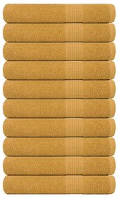 Saunové osušky FROGN 10 ks zlaté 80x200 cm 360 g/m² 136817