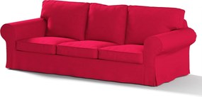 Potah na pohovku IKEA  Ektorp 3-místná, nerozkládací barva červená látka pletený vzor