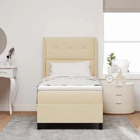 Postel s boxspringem s polštářem Krémová 200 x 80 cm textil 3341614