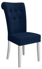 Čalouněná jídelní židle ST65 + klepadlo, Klepadlo: zlaté, Barva křesla: bíla polomatná, Potah: Magic Velvet 2217