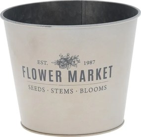 Květináč Flower market – béžový 17 × 14 cm