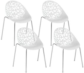 Moderní bílá sada jídelních židlí MUMFORD Beliani